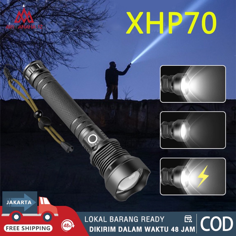 Jual LED XHP70 Senter LED Long Range Zoom 600-1000 Meter | Shopee Indonesia