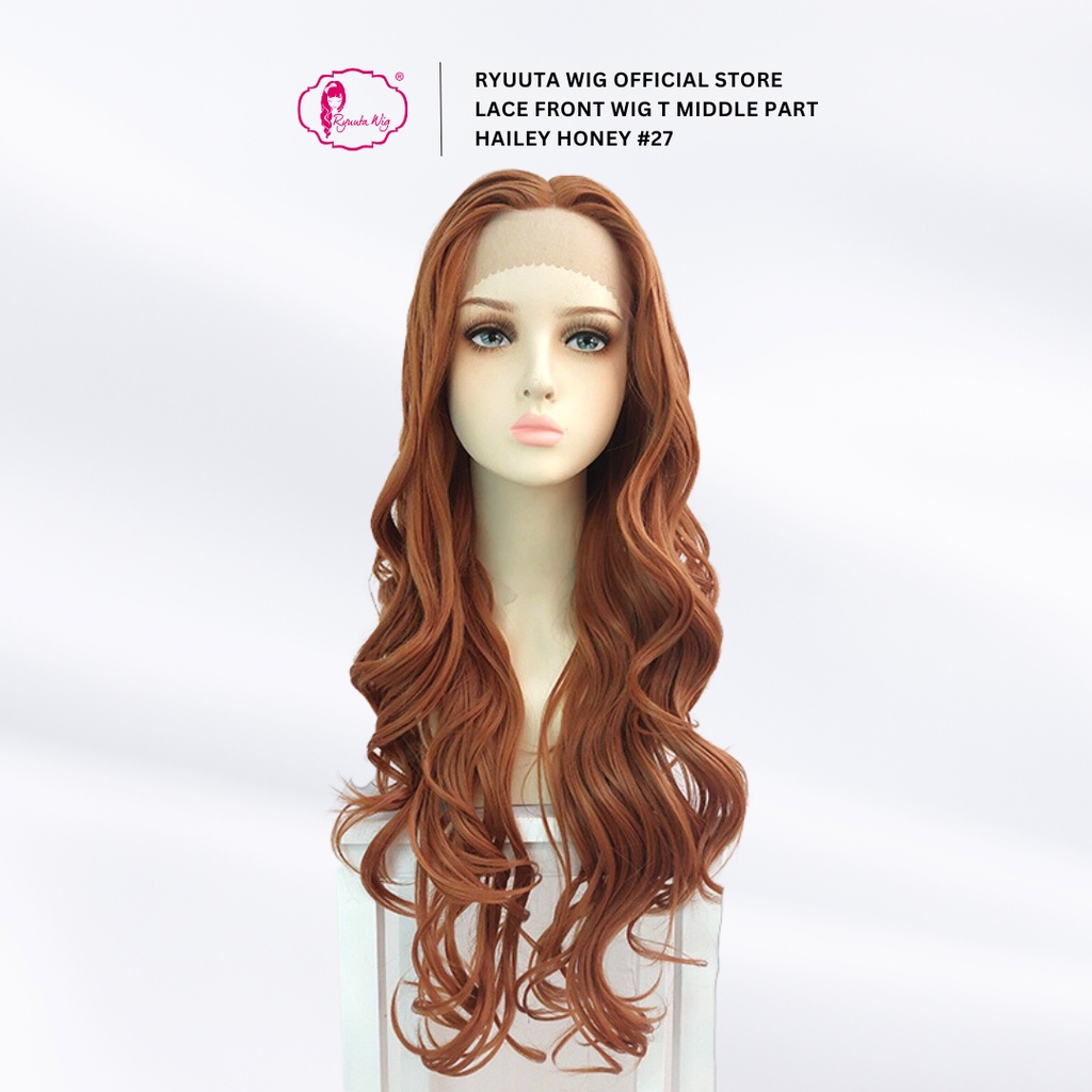 Jual Ryuuta Wig Lace Front Wig Gelombang Panjang Hailey Honey Blonde 30 ...