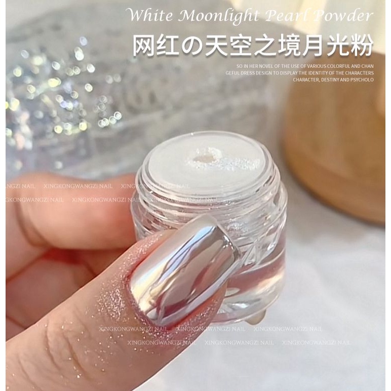 Jual MOONLIGHT WHITE CHROME POWDER / HIASAN CHROME KUKU NAILART GAYA JEPANG / GLAZE DONUT ...