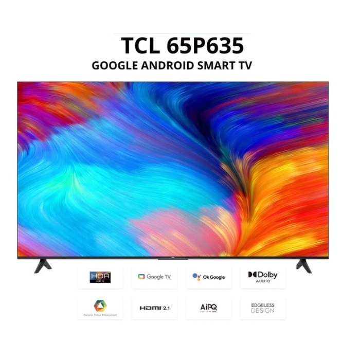 Jual LED TV TCL 65P635 4K UHD Google TV 65 Inch | Shopee Indonesia