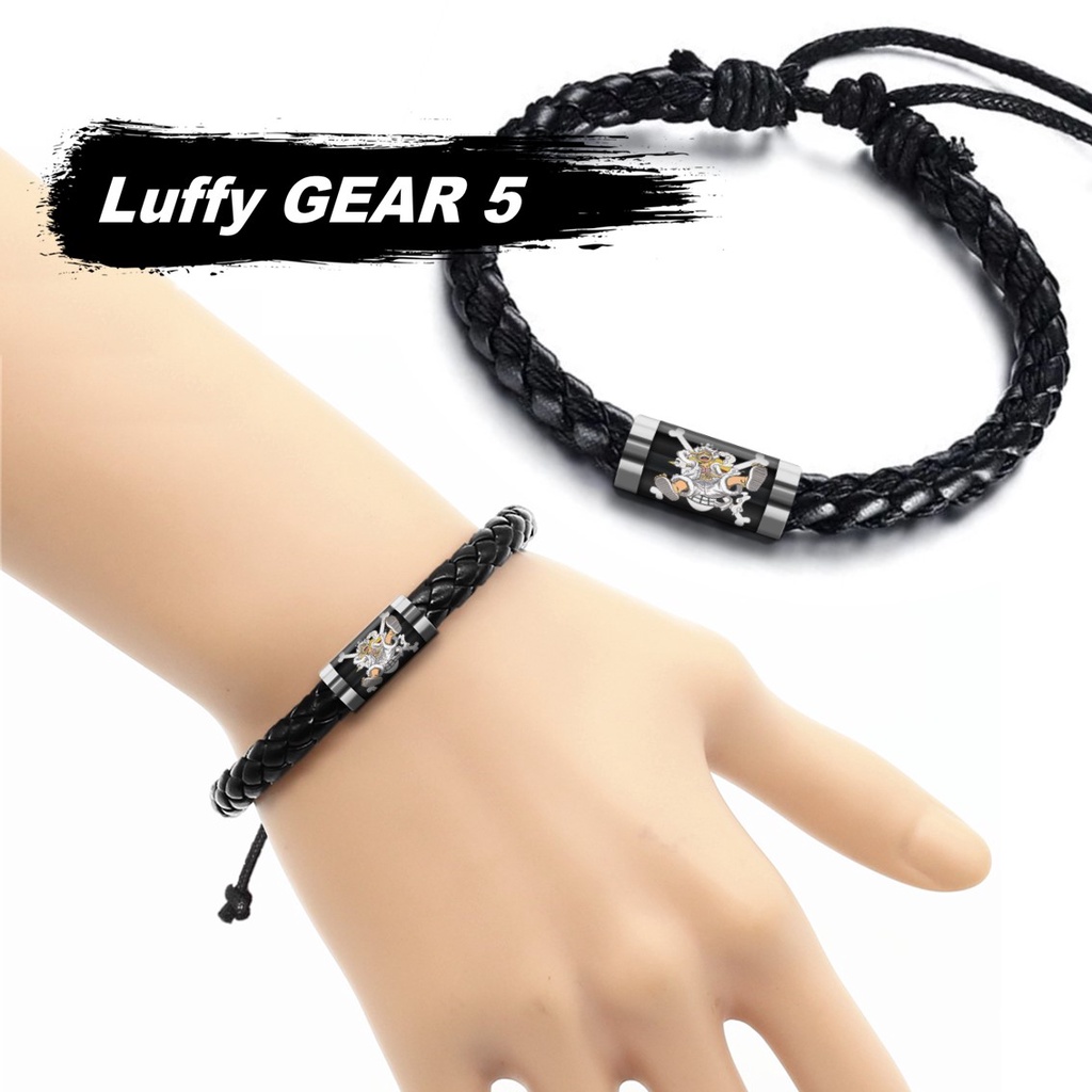 Jual EDISI LUFFY GEAR 5 GELANG TALI KULIT KEPANG ANIME ONE PIECE KACA ...