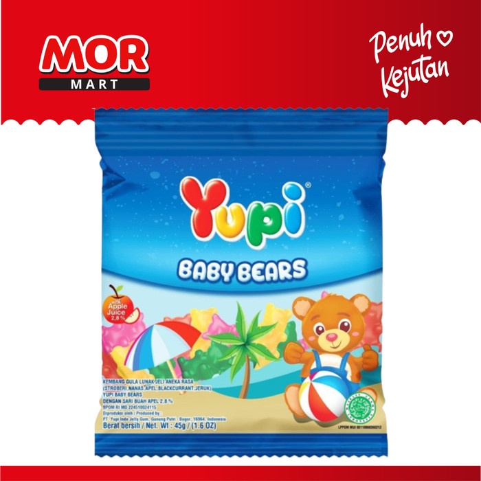 Jual YUPI Gummy Candies Baby Bears 45g | Shopee Indonesia