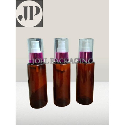 Jual BOTOL RF 100 ML AMBER TUTUP SPRAY FULL CAP PINK PLASTIK 100ML PET ...
