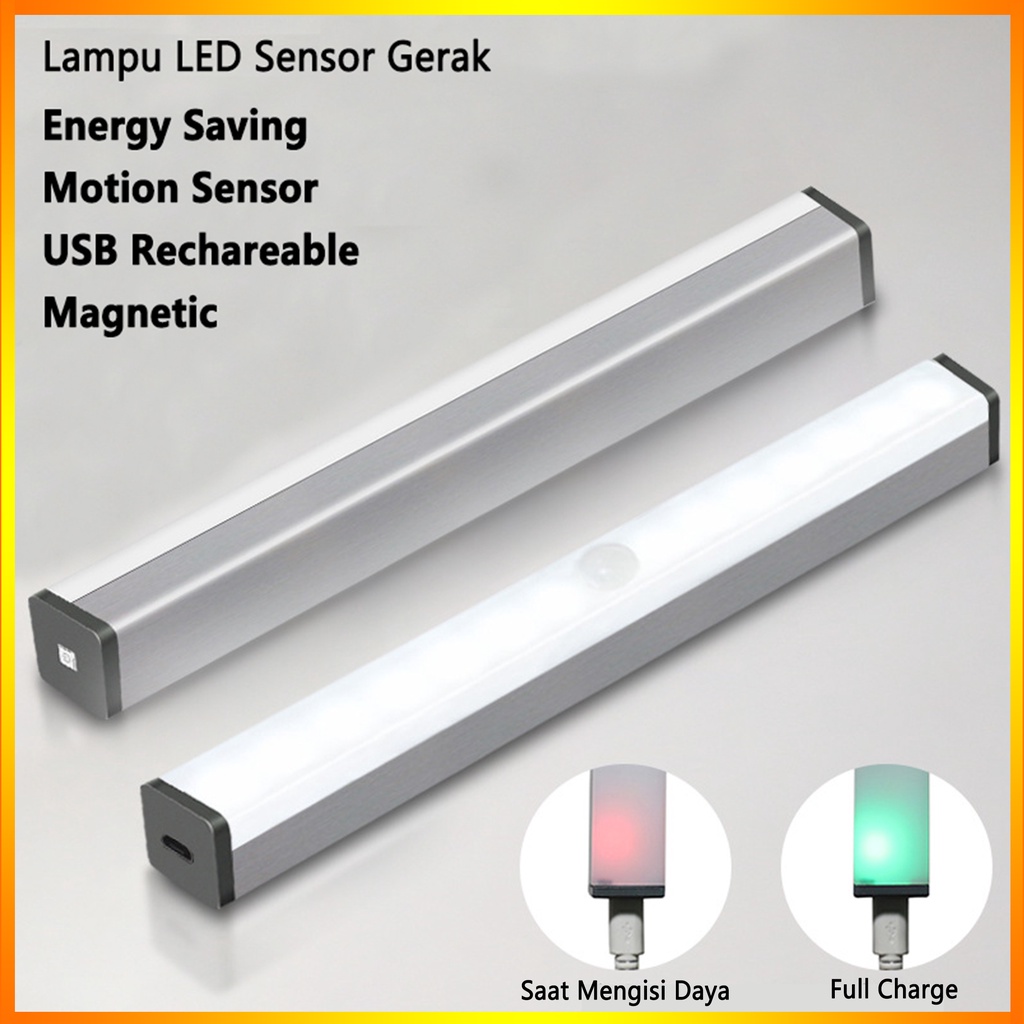 Jual Lampu Sensor Gerak Magnetic Motion Sensor Lampu Stick Panjang Led