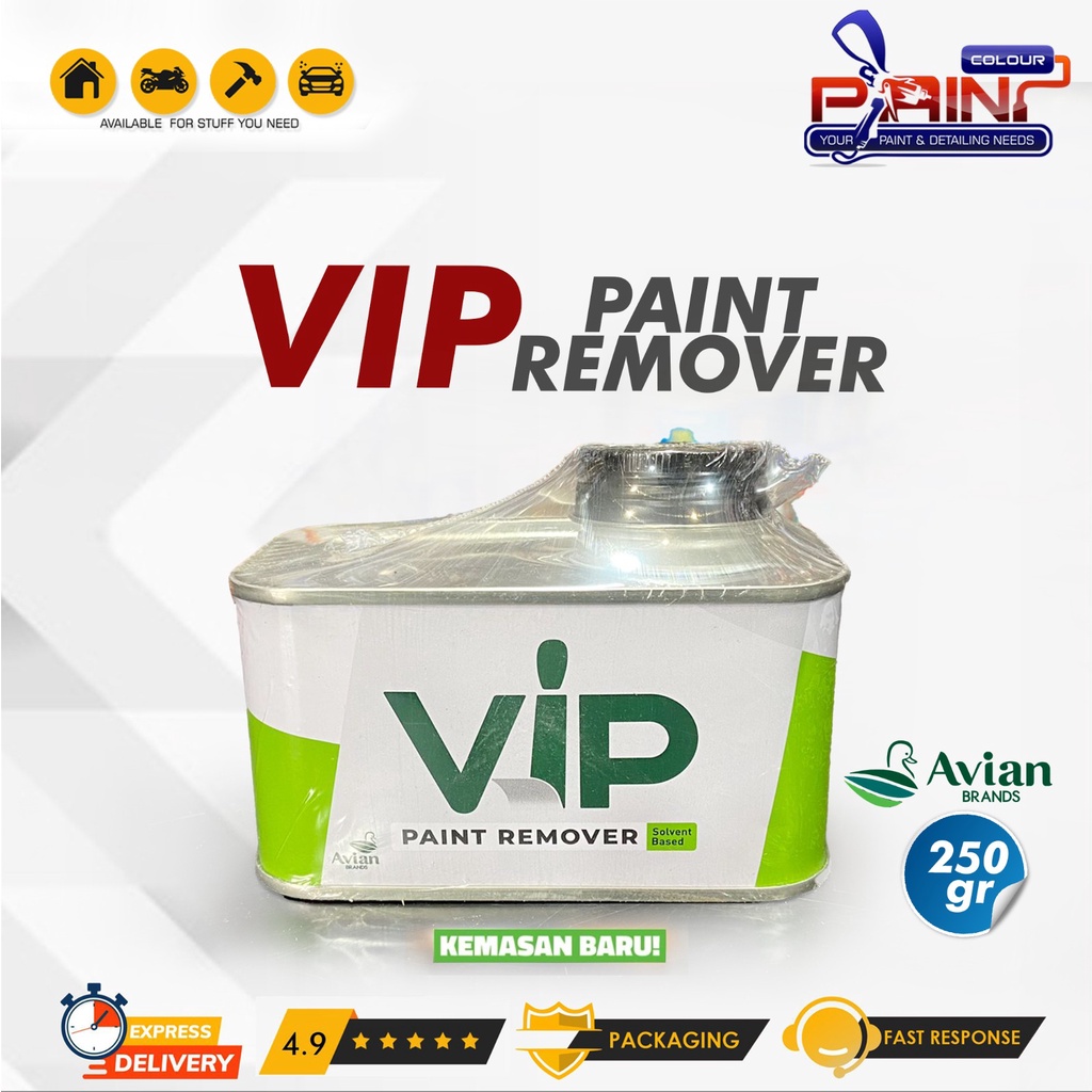 Jual PAINT REMOVER VIP 250GR / PERONTOK CAT VIP / AVIAN BRANDS | Shopee ...