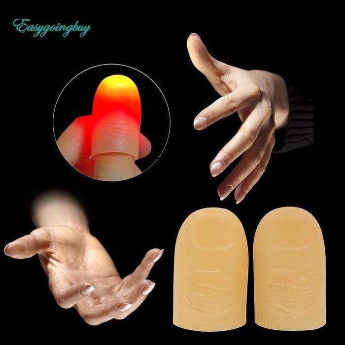 Jual Magic Thumb Tip LED Light Magic Trick Finger Lights For Dance ...
