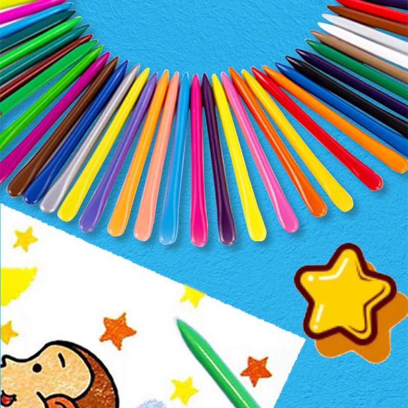 Jual Segitiga Plastik Crayon Keselamatan Anak Bisa Dicuci Balita Menggambar Pena Mencoret-coret ...