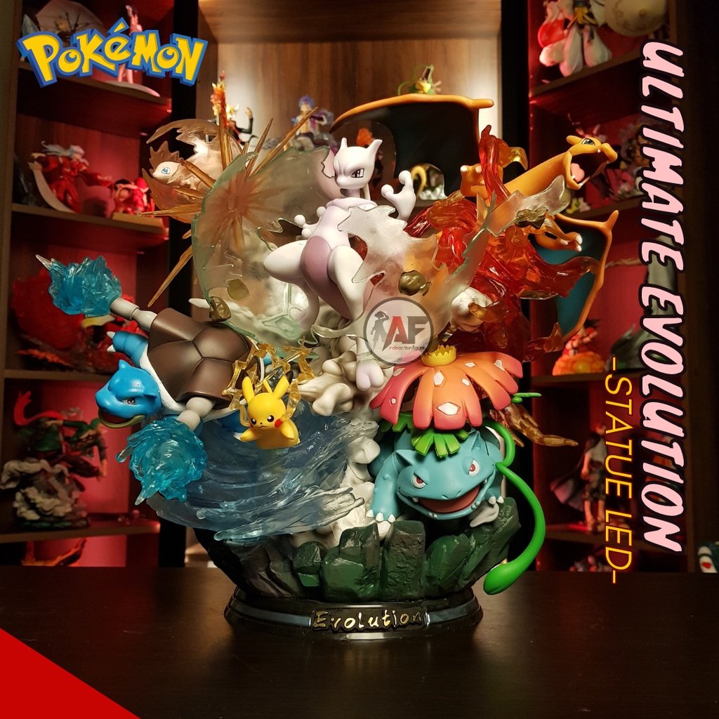 Jual Action Figure Statue Pokemon Evolution Powerful combination mewtwo ...