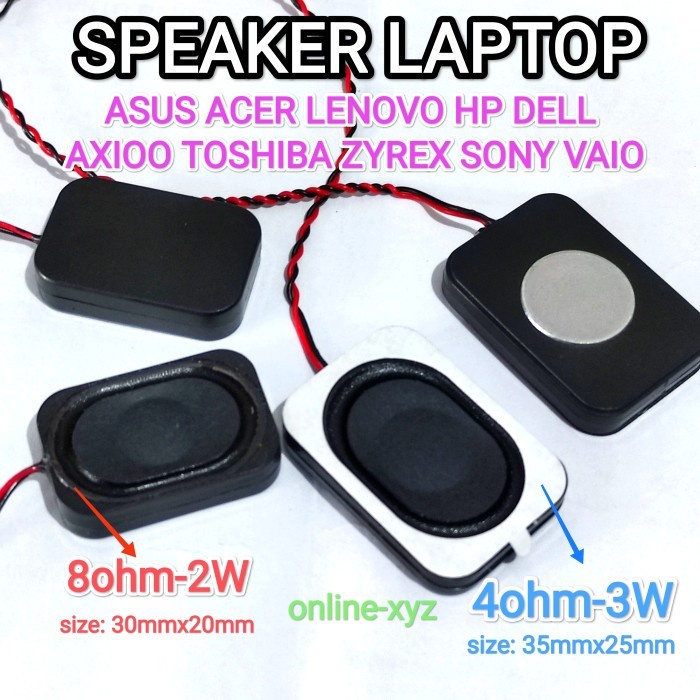 Jual speker Speaker Laptop ACER ASUS LENOVO 4ohm 8ohm 4 8 Ohm 3W 2W 1W 3 2 1 watt universal ...