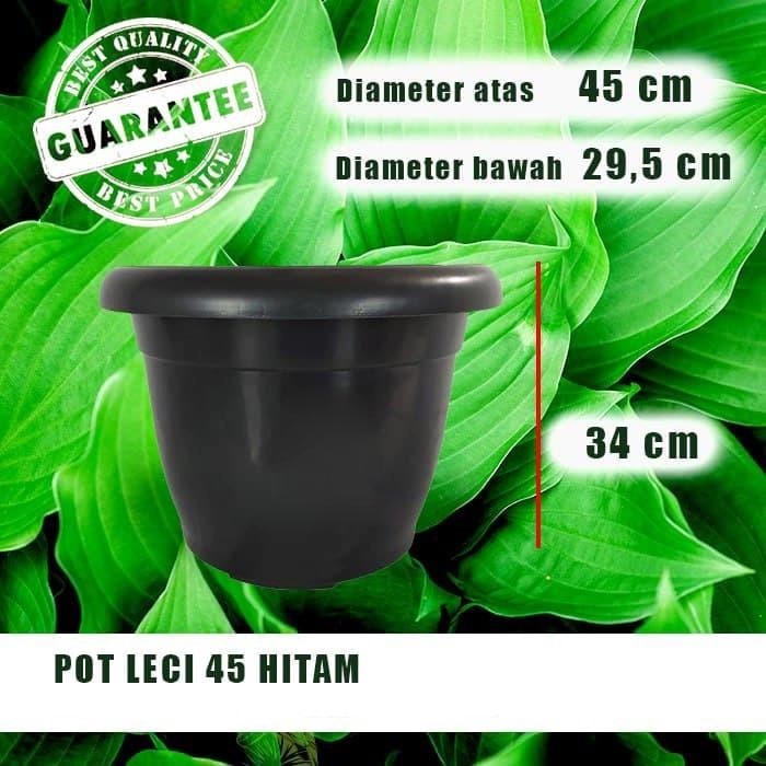 Jual POT Sakura Leci 45 Hitam/ Pot Tanaman 45 Hitam / Pot Bunga Bibir ...