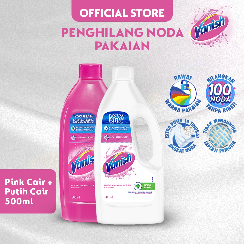 Jual Vanish Pink Cair Bottle 500 ml + Vanish White Cair Bottle 500 ml ...