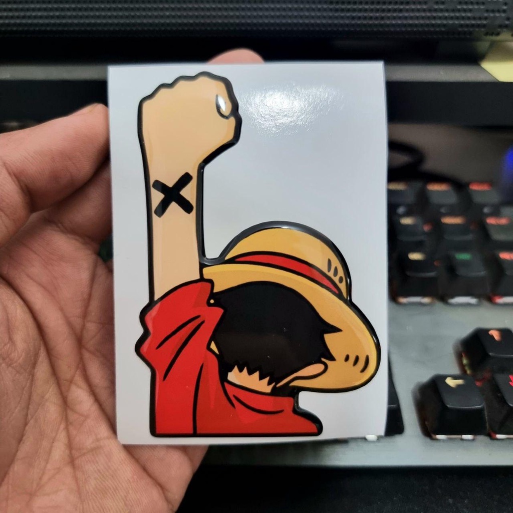 Jual Stiker One piece Resin Luffy Back Punch Timbul Lentur | Shopee ...