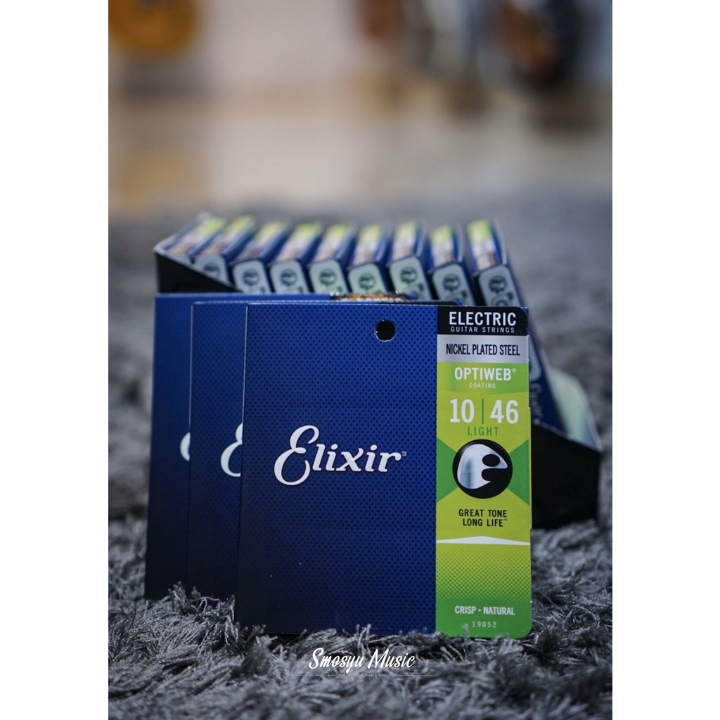 Jual Senar Elixir 19052 Optiweb Light Electric Guitar Strings 10-46 ...