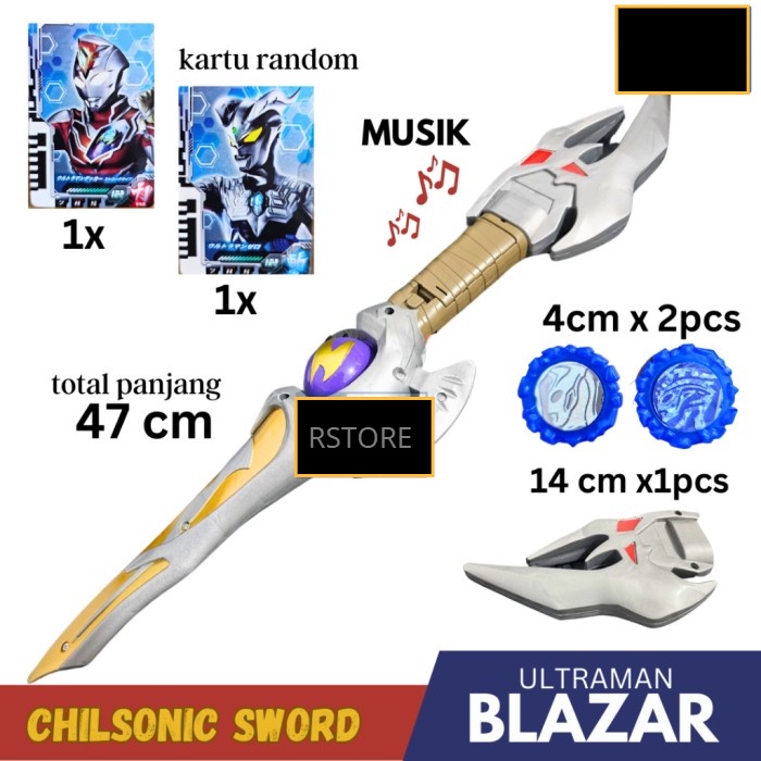 Jual Mainan Senjata Ultraman Blazar Blazer Chilsonic Sword Pedang ...