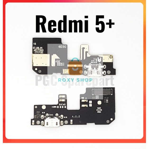 Jual Papan Konektor PCB Connector Charger Cas + MIC Xiaomi Redmi 5+ 5 ...