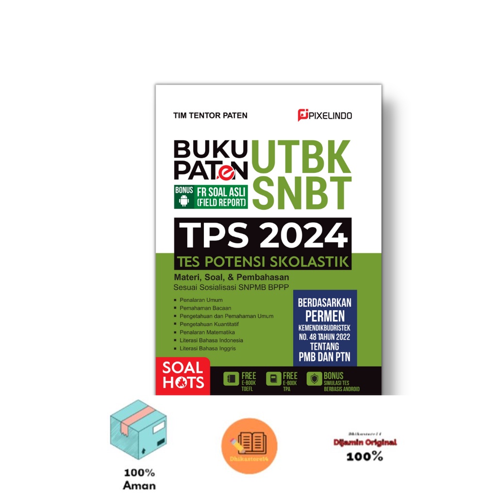 Jual Buku Paten Utbk Snbt Tps 2024 Shopee Indonesia