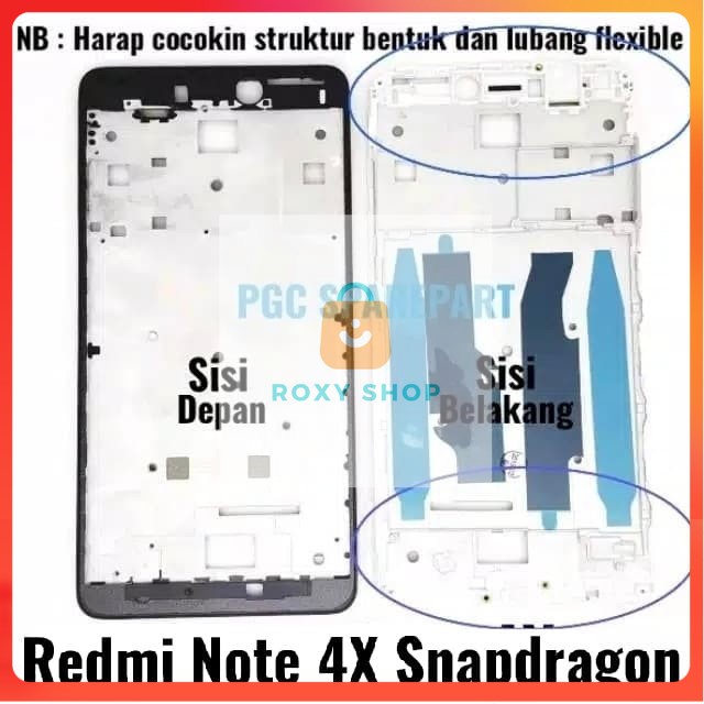 Jual Frame Bezzel Tulang Tengah Redmi Note 4X Snapdragon Dudukan LCD ...