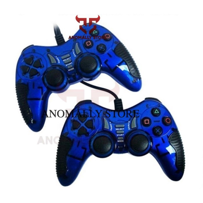 Jual Gamepad - Joystick PC - GamePad PC Double Turbo PC USB 9012 - Biru ...