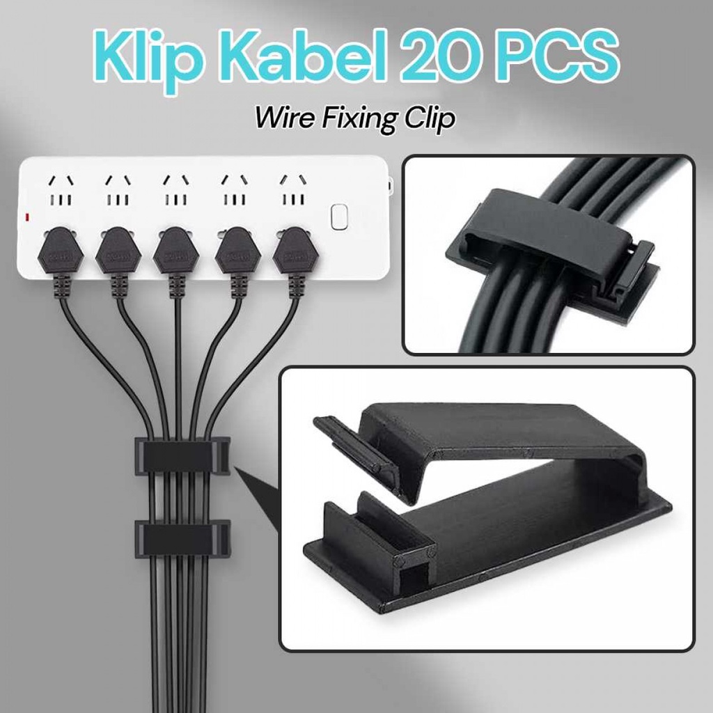 Jual Klip Kabel Tempel Wire Fixing Clip 20 PCS - FC30 | Shopee Indonesia