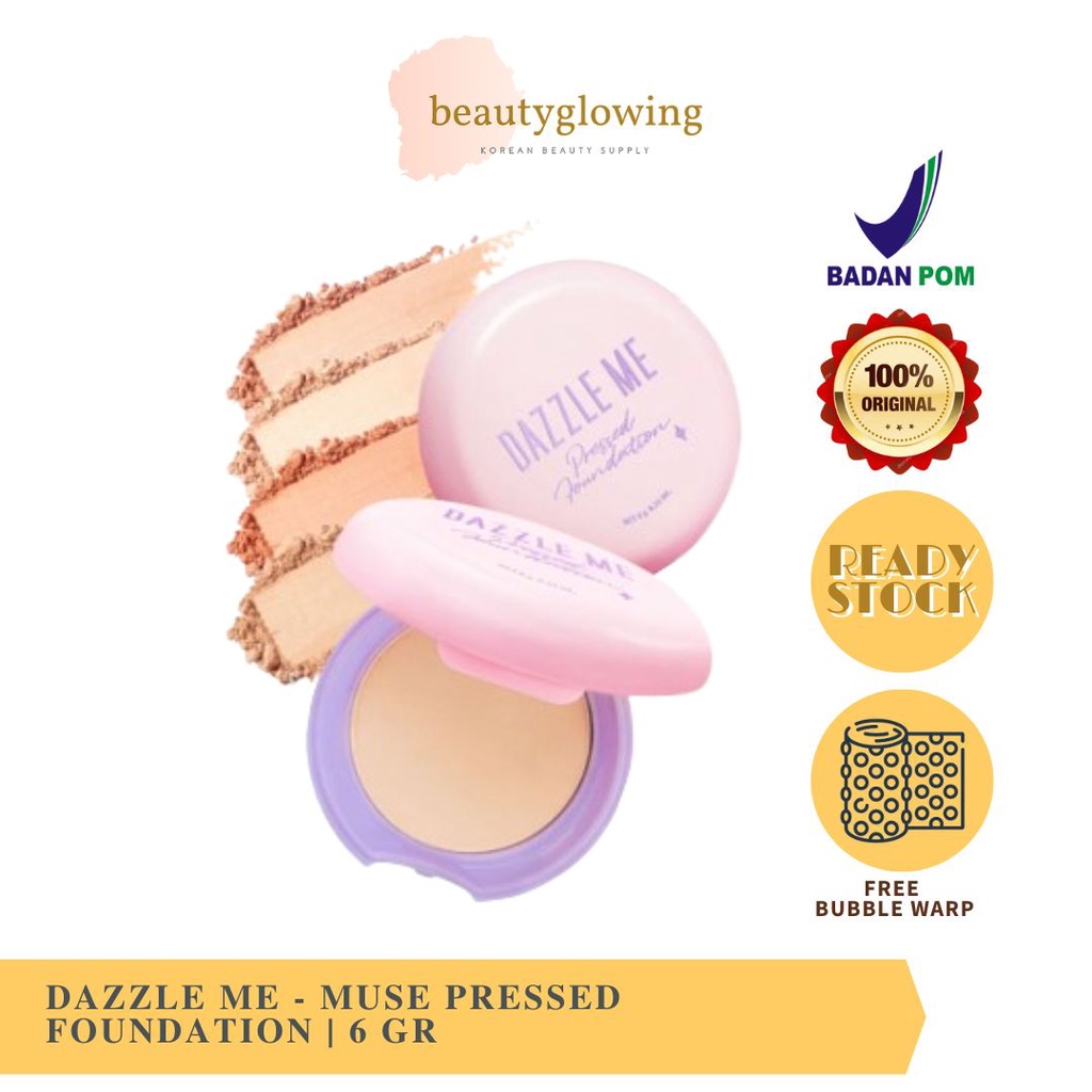 Jual DAZZLE ME COMPACT POWDER Muse Pressed Foundation Long Lasting ...