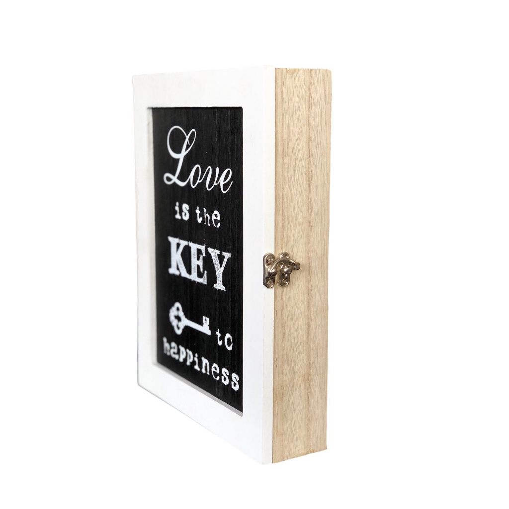 Jual Key Box Import Love Monokrom Dekorasi / Wooden Key Box Black White ...