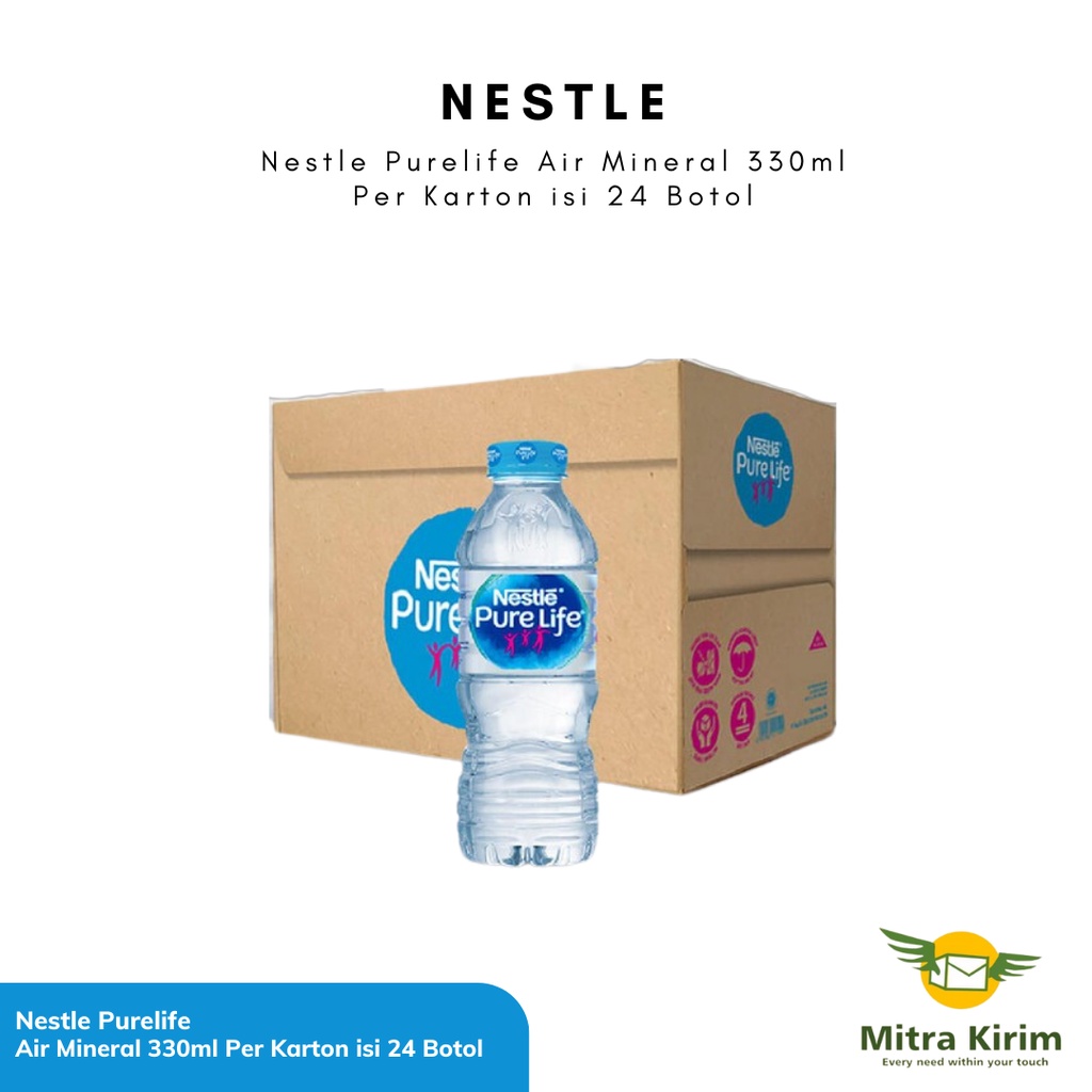 Jual Nestle Air Mineral 330ml Per Dus isi 24 Botol | Shopee Indonesia