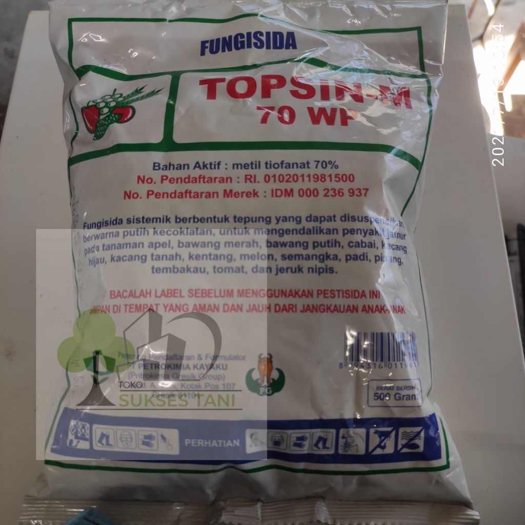 Jual Fungisida TOPSIN-M 70 WP kemasan 500gr dari PT PETROKIMIAN KAYAKU ...