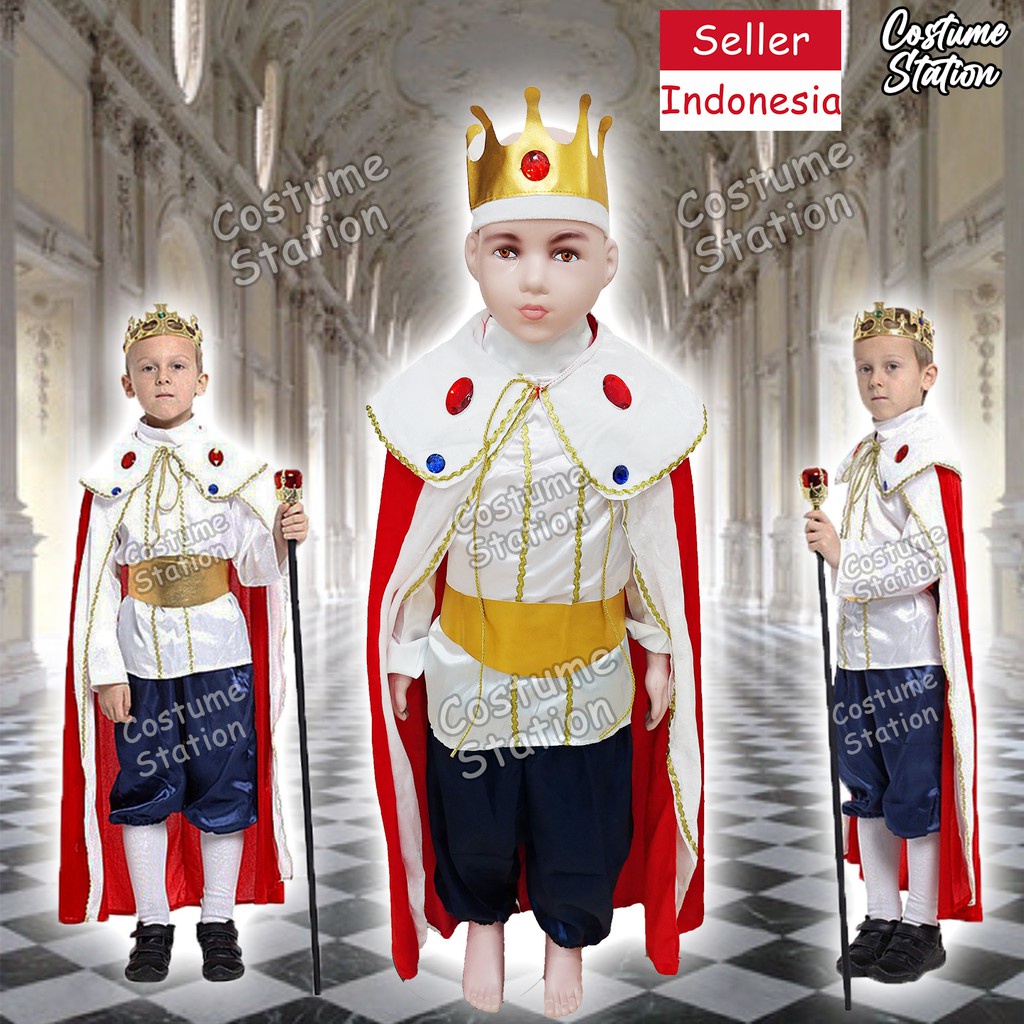 Jual Kostum Raja / Costume White Emperor King anak laki | Shopee Indonesia