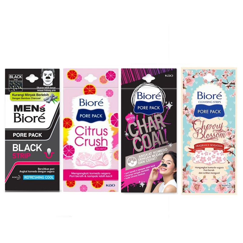 Jual Biore Pore Pack - Plester Hidung Pembersih Komedo Isi 4 Lembar ...