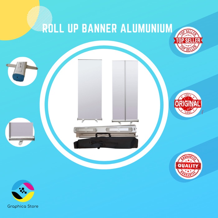 Jual ROLL UP BANNER Alumunium | Tiang Backdrop Roll Alumunium | Shopee ...