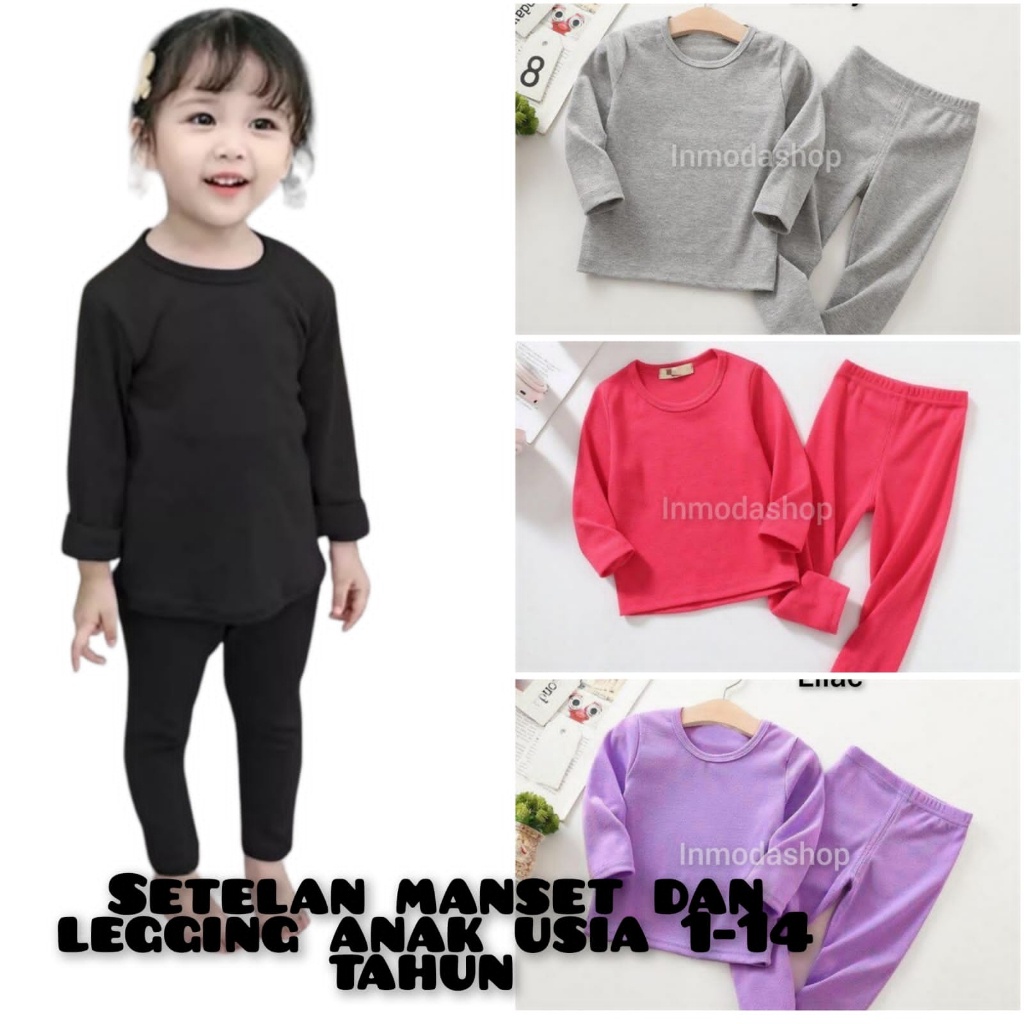 Jual SETELAN MANSET DAN LEGGING ANAK PEREMPUAN SETELAN ANAK BAHAN ...