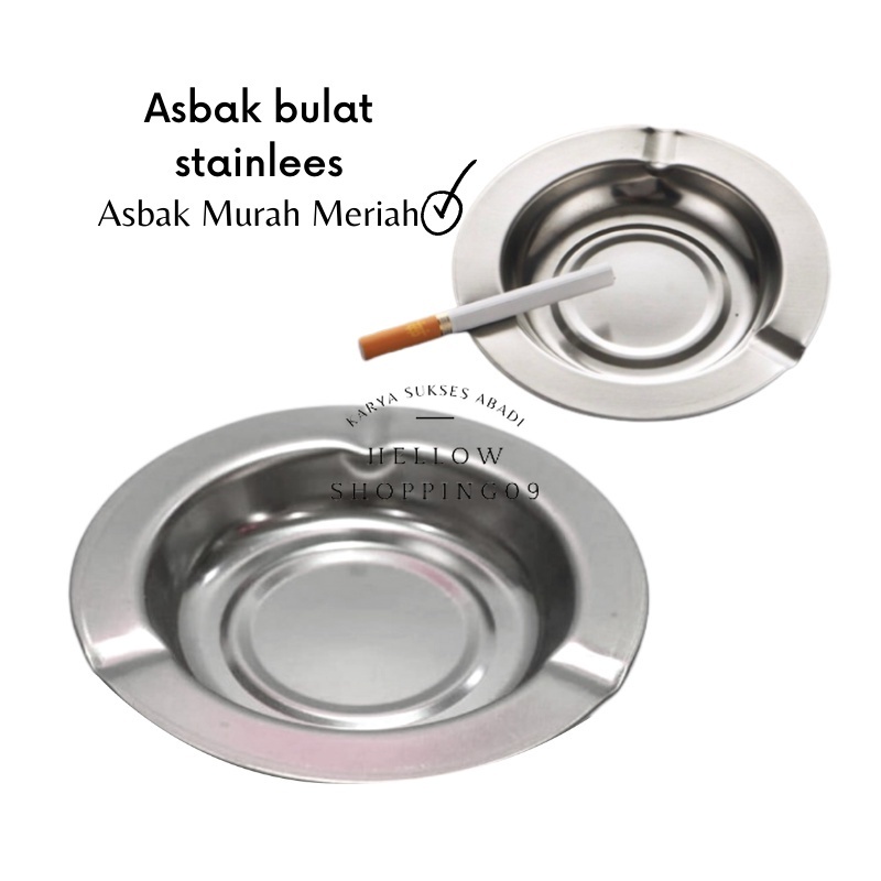 Jual ADK A109 - ASBAK STAINLESS BULAT / ASBAK ABU ROKOK | Shopee Indonesia
