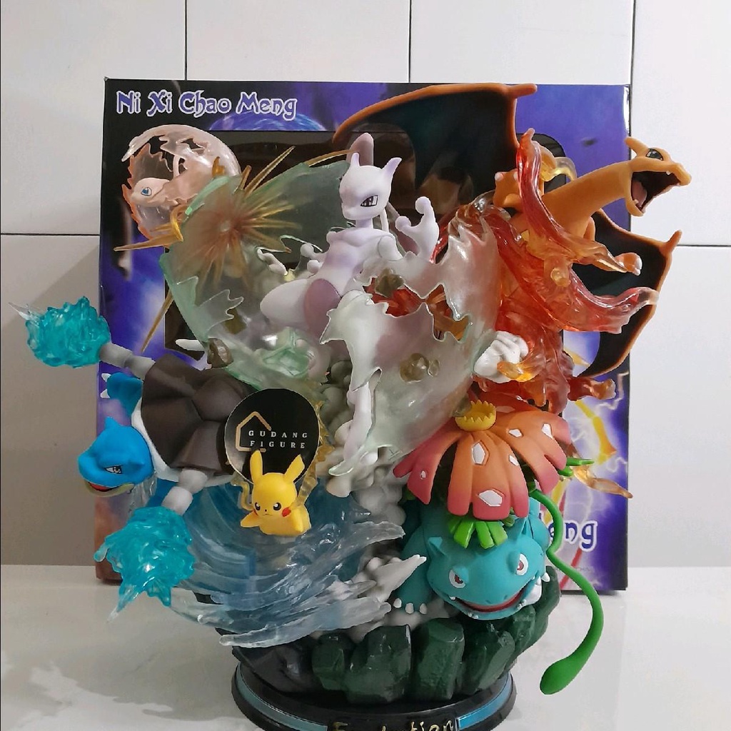Jual Statue Action Figure Pokemon Evolution Powerful Mewtwo Charizard ...