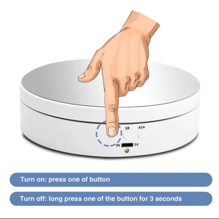 Jual Tempat display foto produk putar rotating stand base 360 silent ...