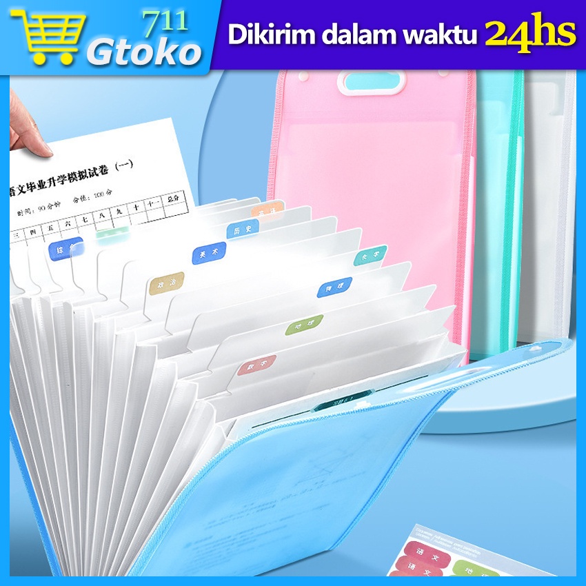 Jual Tas File A4 13 Sekat Anak File Dokumen Organizer Bag Map Folder ...