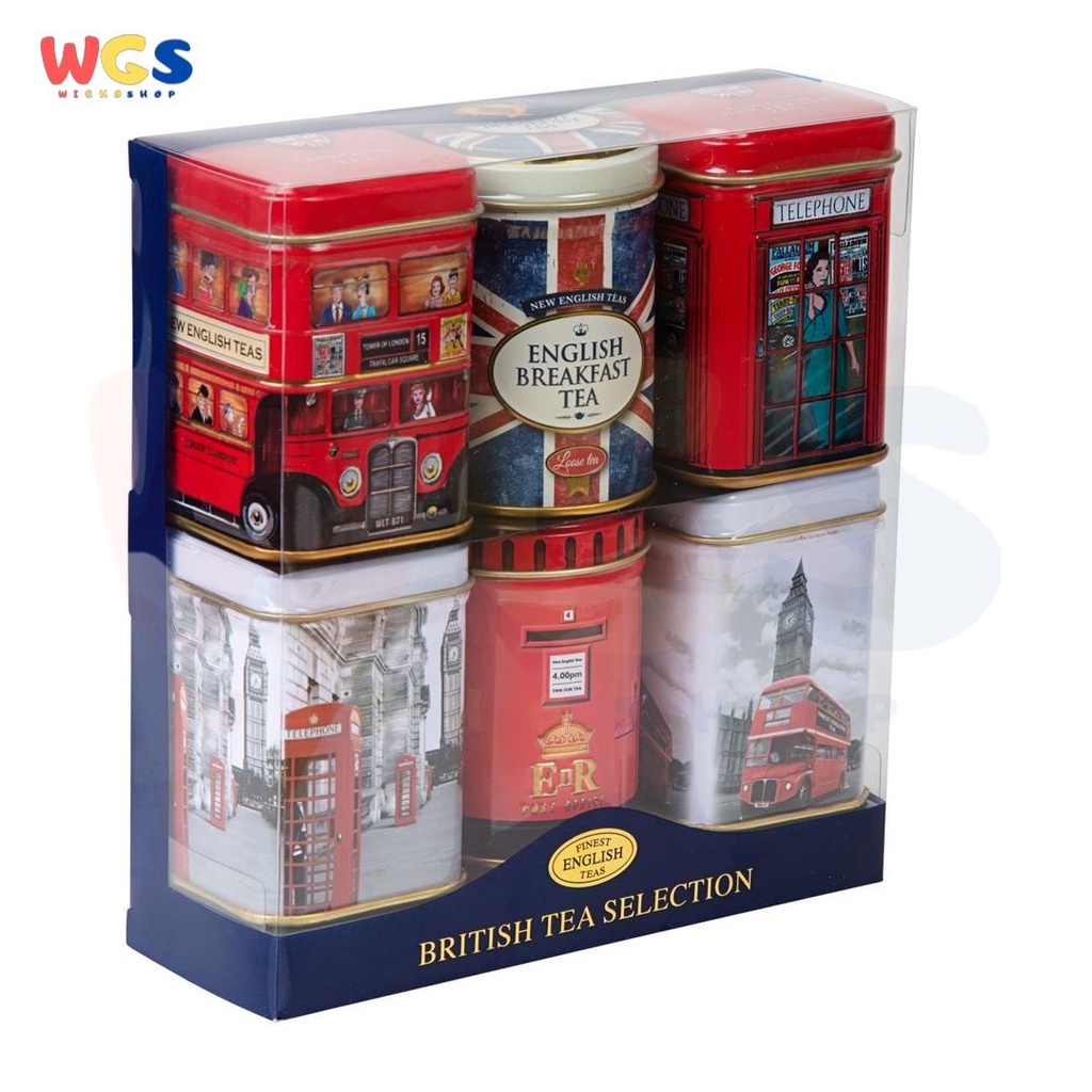 Jual New English Teas British 6 Mini Tin Selection Loose Leaf Tea 140g ...