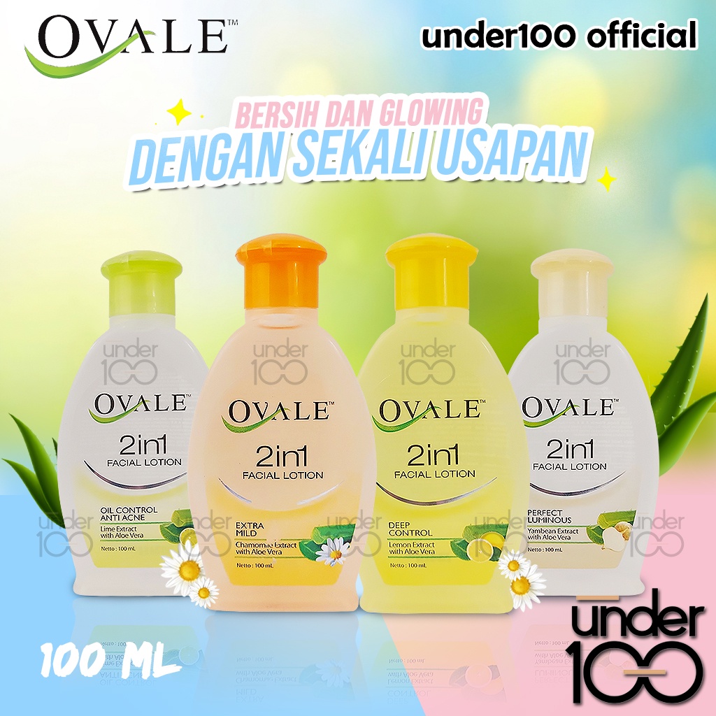 Jual Under100 Ovale 2in1 Facial Lotion 100ml | Deep Control | Oil ...