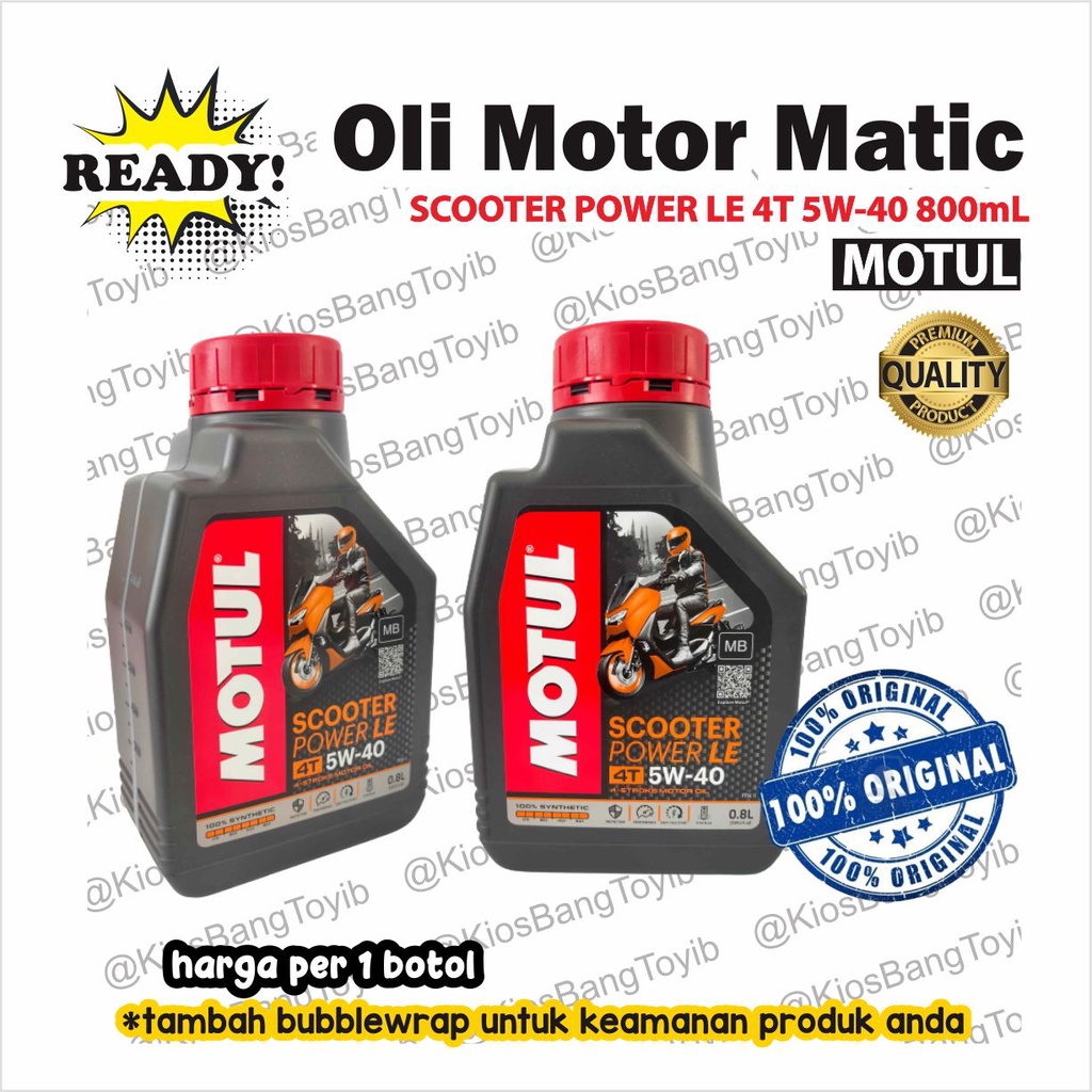 Jual Oli Mesin Motor Matic Vespa MOTUL Scooter POWER Le SAE 5W-40 ...