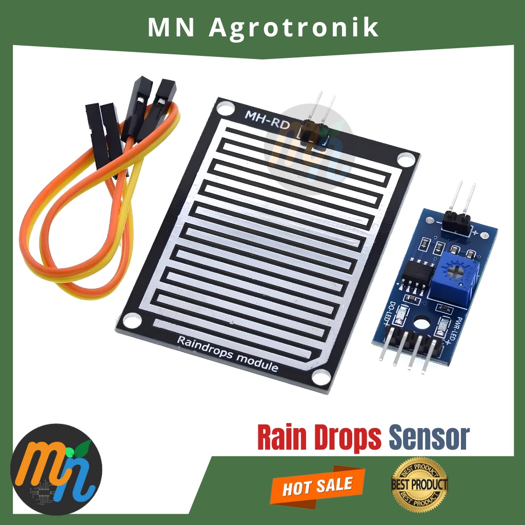 Jual RAINDROPS RAIN HUMIDITY DETECTION SENSOR AIR HUJAN MODULE | Shopee ...