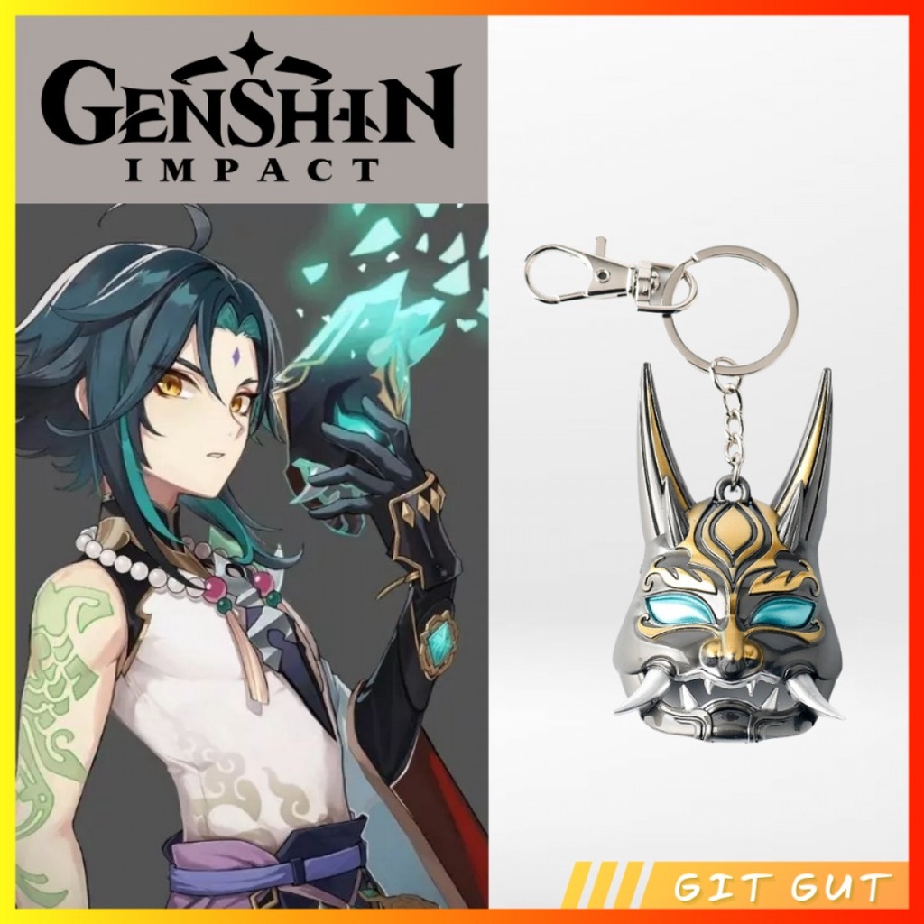 Jual Keychain Gantungan Kunci Genshin Impact Xiao Mask | Shopee Indonesia