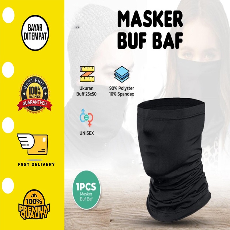 Jual Masker Baf Hitam Balaclava Slayer Scarf Sepeda motor Bandana ...