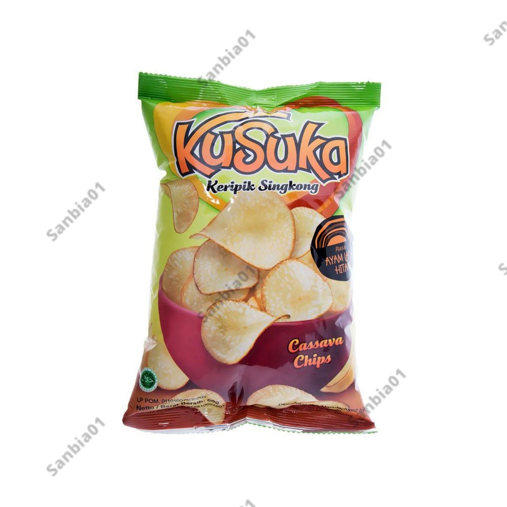 Jual Kusuka Kripik Singkong Rasa Rumput Laut Ayam Lada Hitam BBQ 60 Gram | Shopee Indonesia