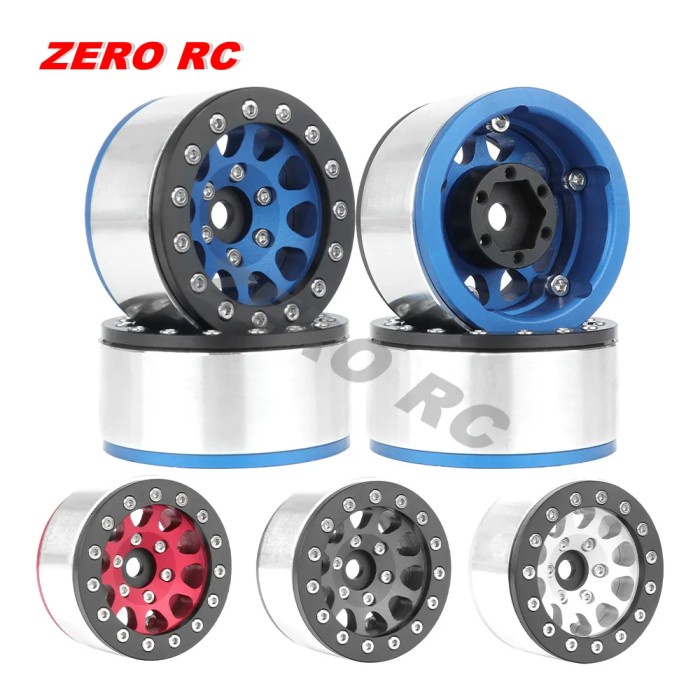 Jual VELG METAL 1.55 Beadlock Wheel 10-Spoke RC 1/10 1/12 1/16 MN WPL ...