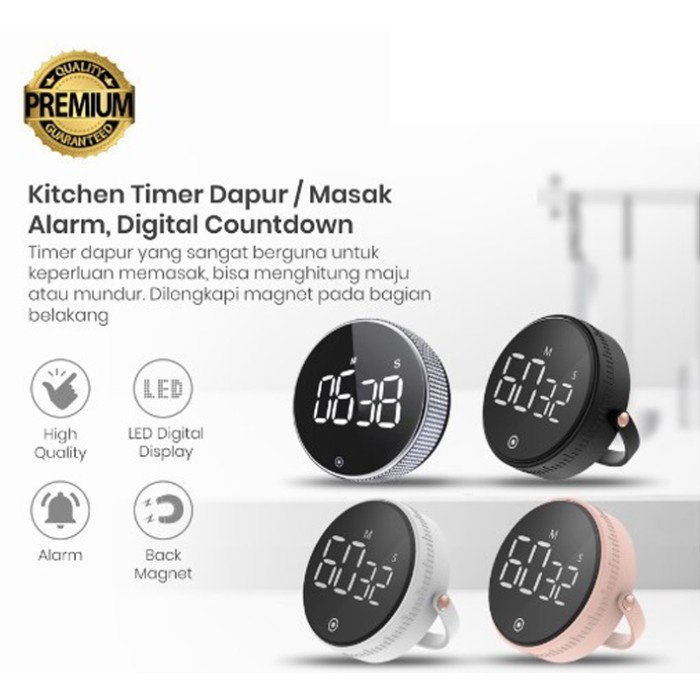 Jual F1 Kitchen Timer Dapur Countdown Timer Rotation Digital | Shopee ...