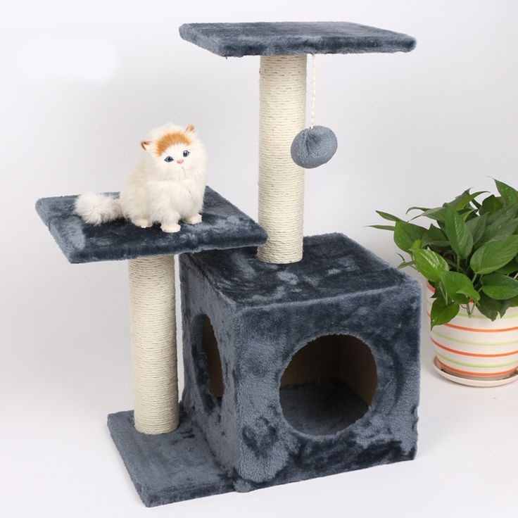Jual Cat tree condo rumah box KUCING 2 TIYANG ADA TEMPAT MAINAN NYA ...