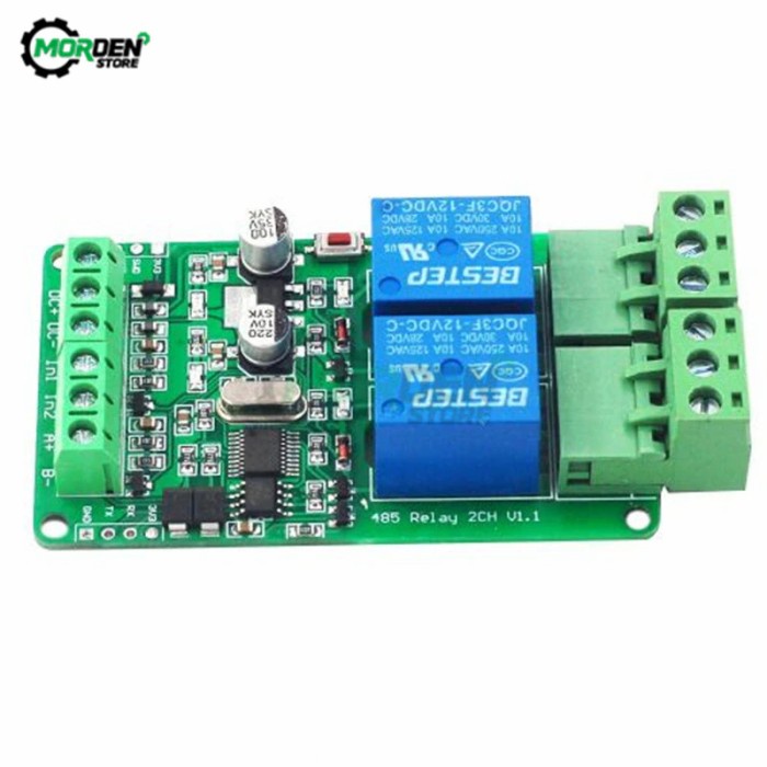 Jual Murah -Modbus RTU RS485 Relay Module 5V 12V 1 2 4 8 Channel TTL ...