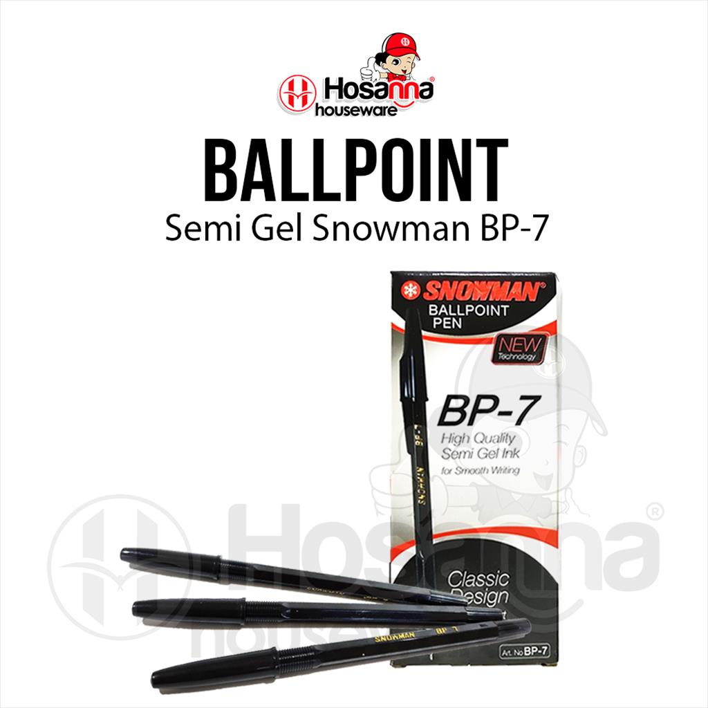 Jual 12pcs Pulpen Snowman BP-7 / Pulpen Hitam Snowman | Shopee Indonesia