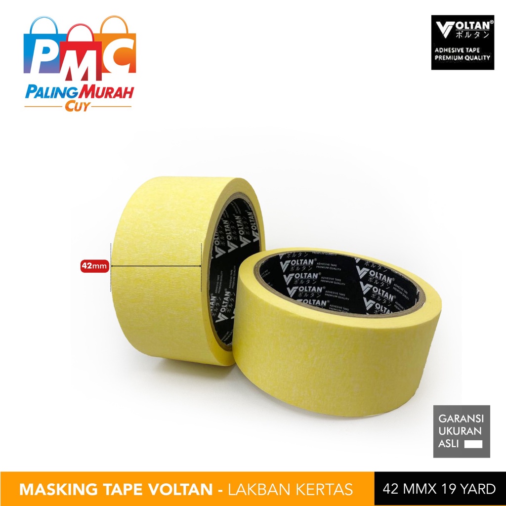 Jual KERTAS LEM BESAR 2 inch x 19Yard Masking Tape / Lakban Kertas ...