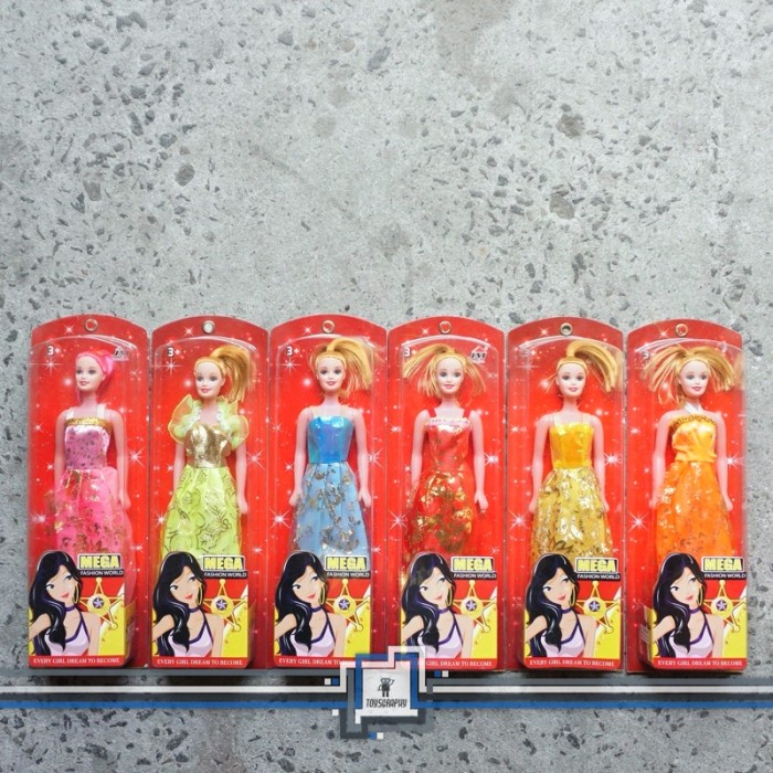 Jual Boneka Perempuan Mega Fashion Doll World Mainan anak Berbie ...