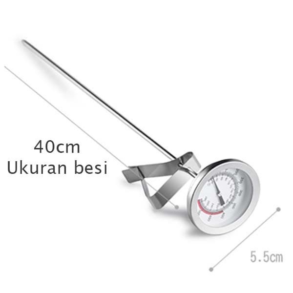 Jual Bimetal Frying Thermometer 40 cm Ukur Suhu Minyak Air Analog 40cm ...